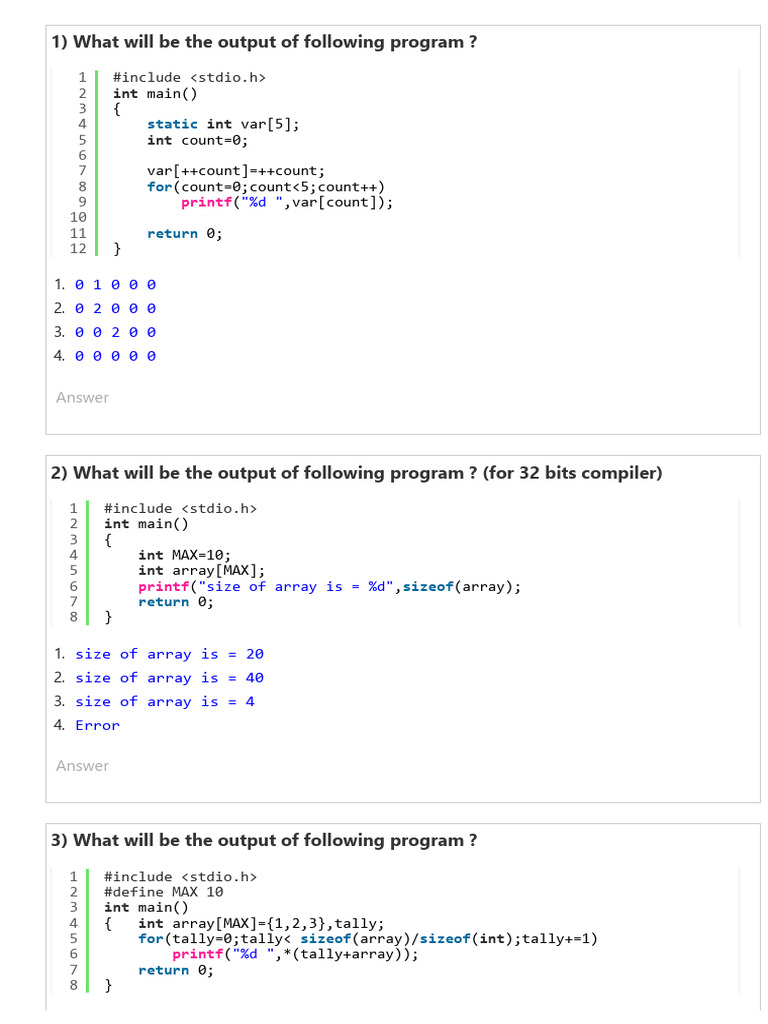 C Arrays | PDF | Object Oriented Programming | Software C Arrays | PDF | Object Oriented Programming | Software