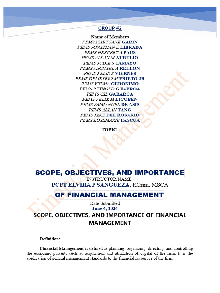 Group 2 Assignment FINANCIAL MNGT | PDF | Business | Market Liquidity