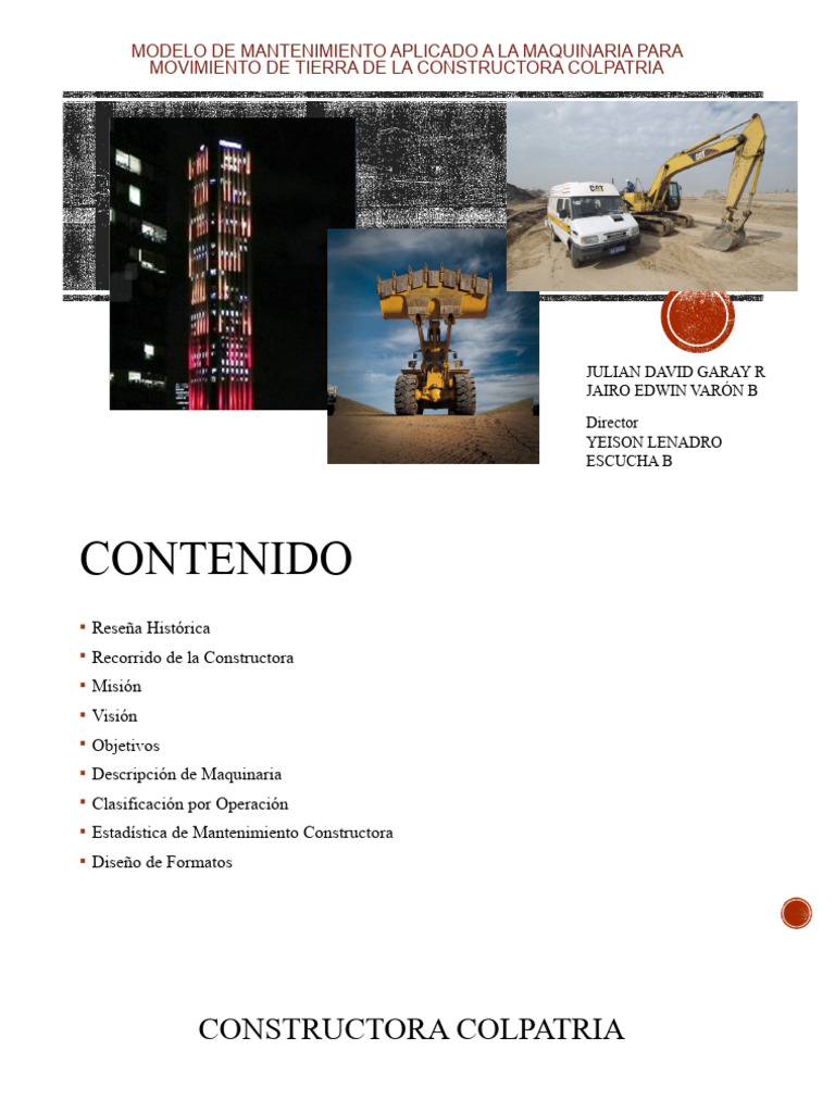 Mantenimiento de Maquinaria Colpatria | PDF | Diseño | Business