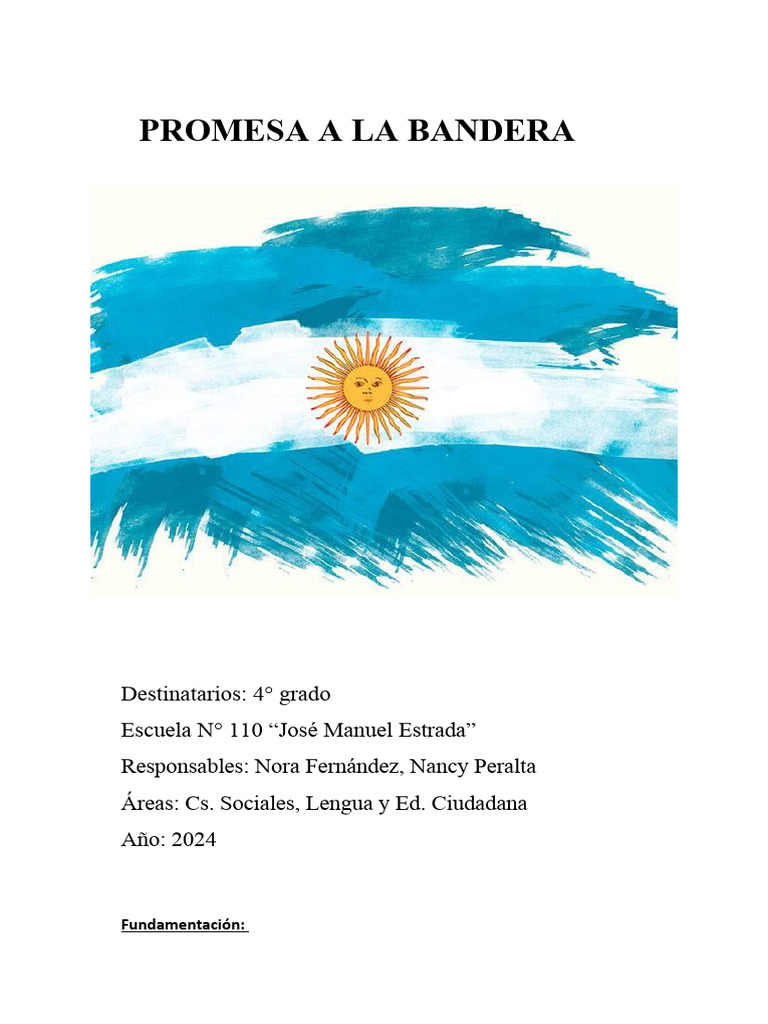 Promesa a la Bandera y Manuel Belgrano | PDF | Historia