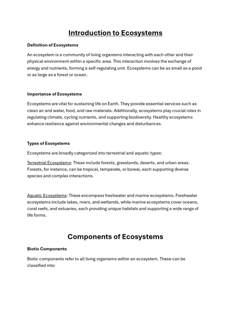 Ecosystem | PDF | Ecosystem | Food Web