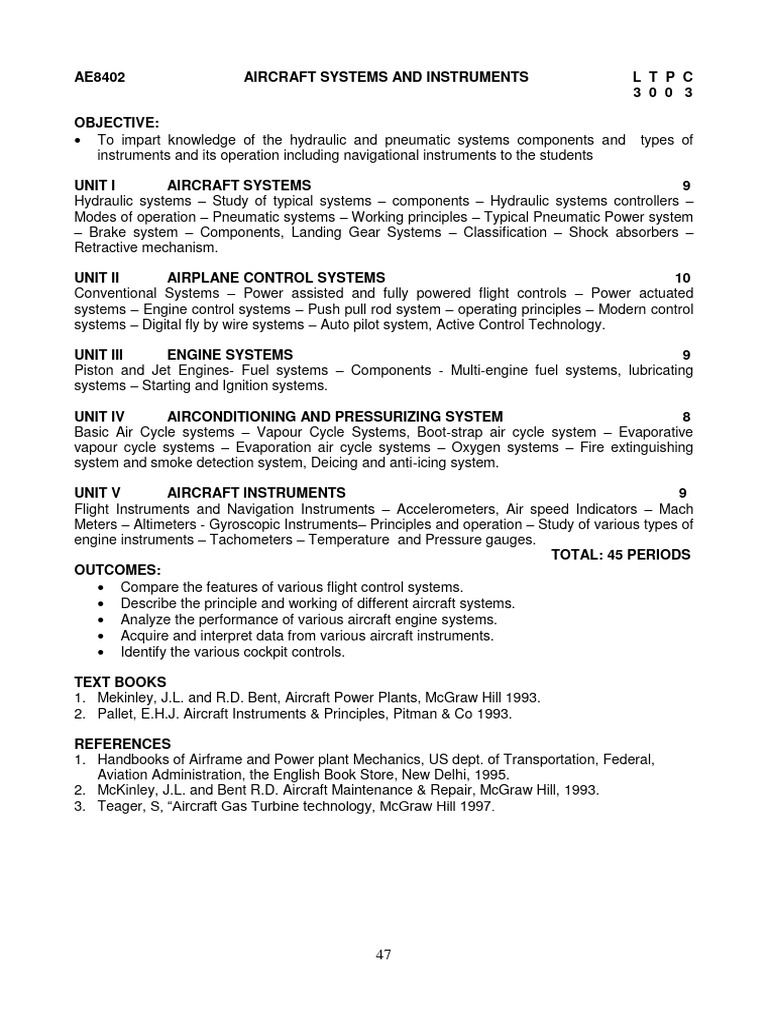 Aircraft Systems and Instruments Overview | PDF | Aircraft | Aircraft ...