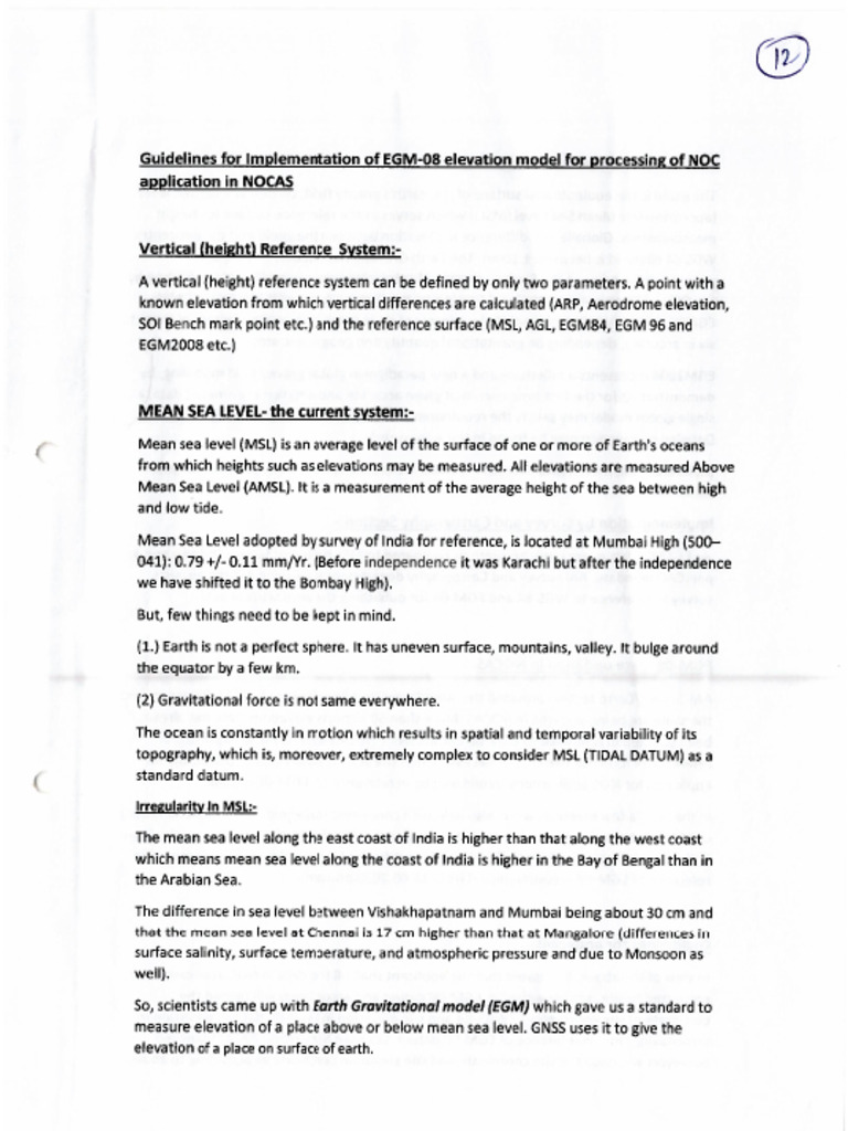 Guidelines for Vertical Reference System EGM08 | PDF