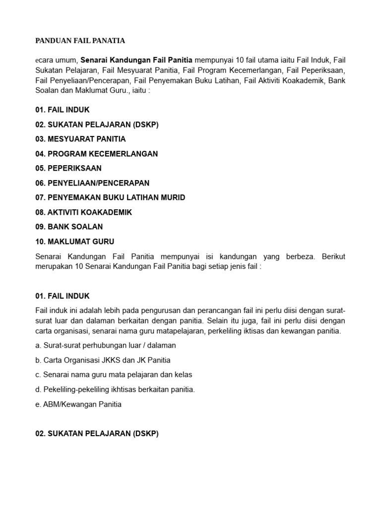 Fail Panitia | PDF