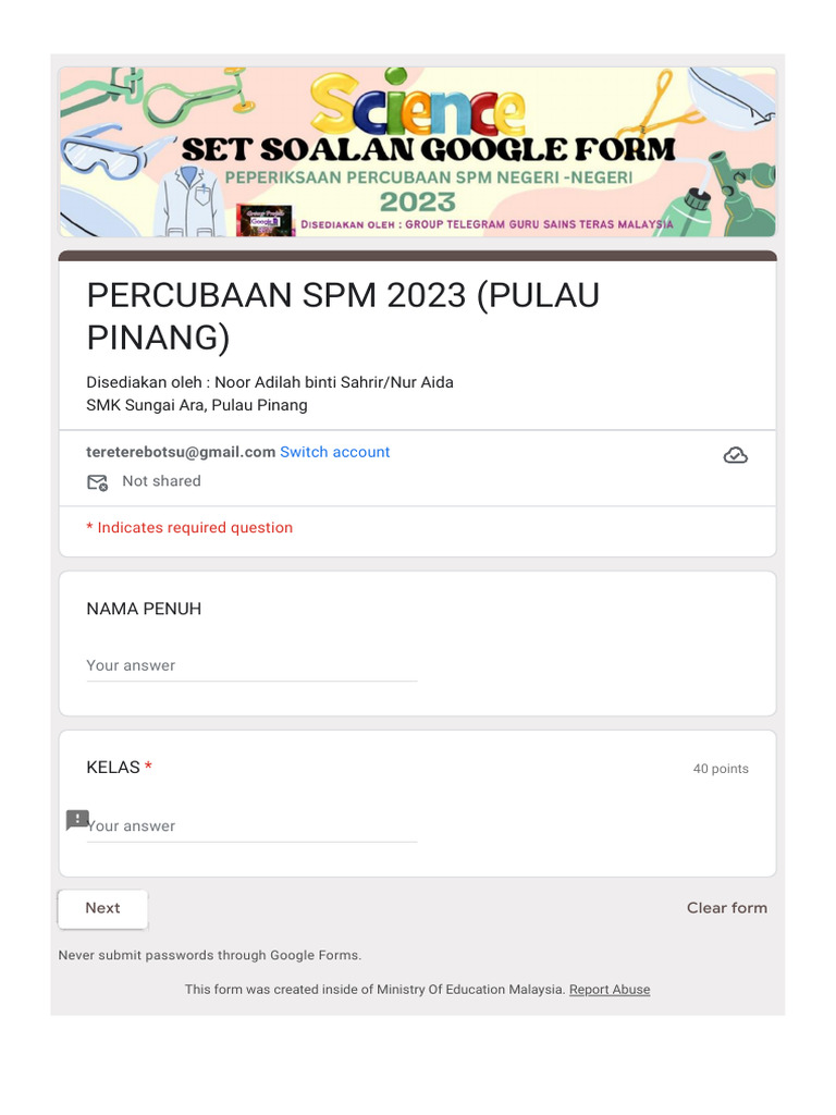 Percubaan SPM 2023 (Pulau Pinang) | PDF