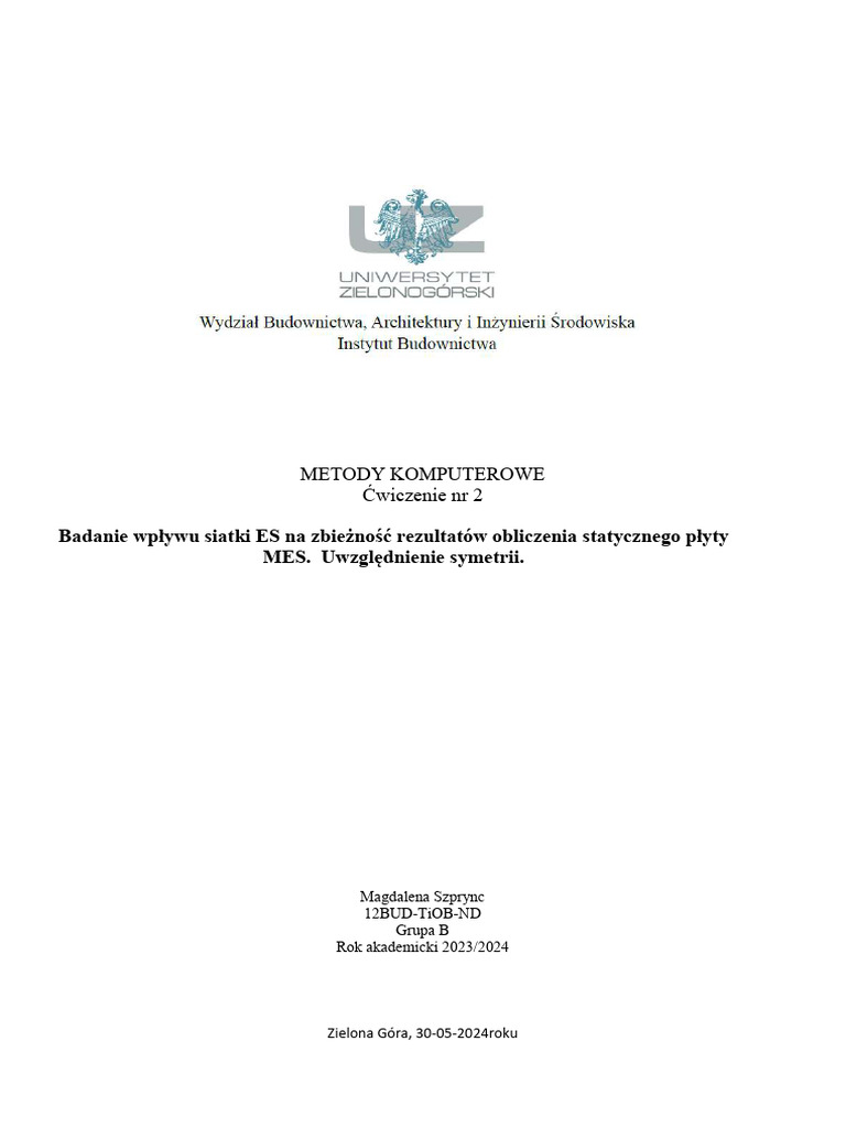 cw2 114152 Metodykomputerowe | PDF