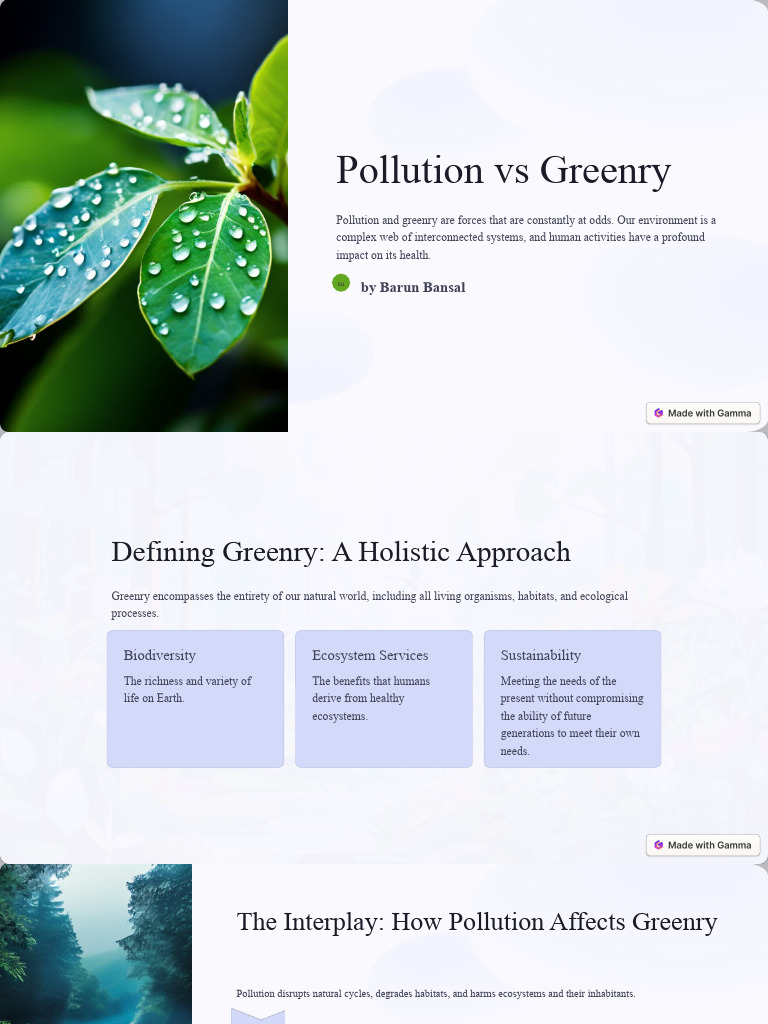 Pollution Vs Greenry | PDF | Pollution | Sustainability