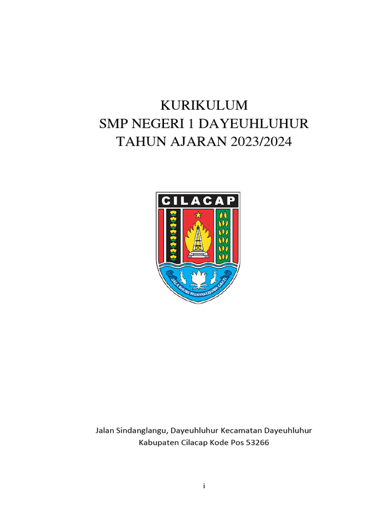 KOSP SMP Negeri 1 Dayeuhluhur 2023 2024 | PDF