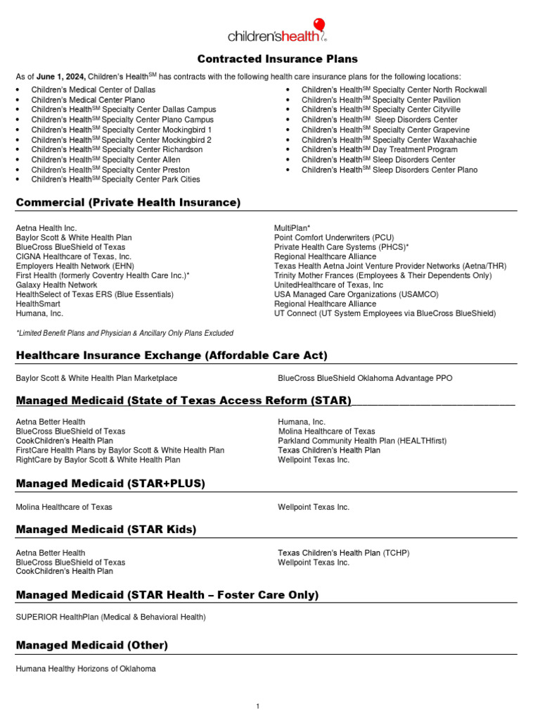 Children's Health Insurance Plans Overview | PDF | Managed Care | Blue ...