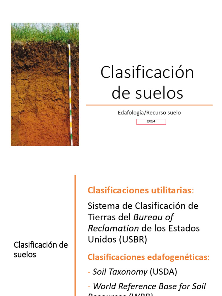 Clasificación de Suelos_junio2024 | PDF | Riego | Materiales naturales