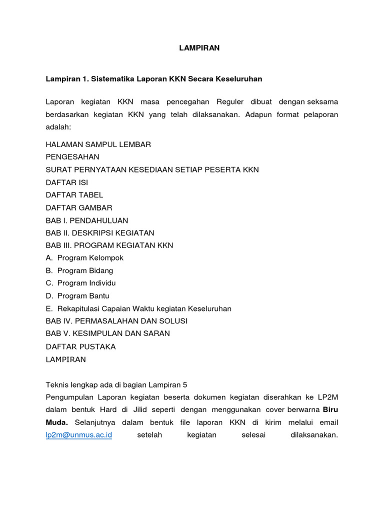 Format Laporan KKN | PDF