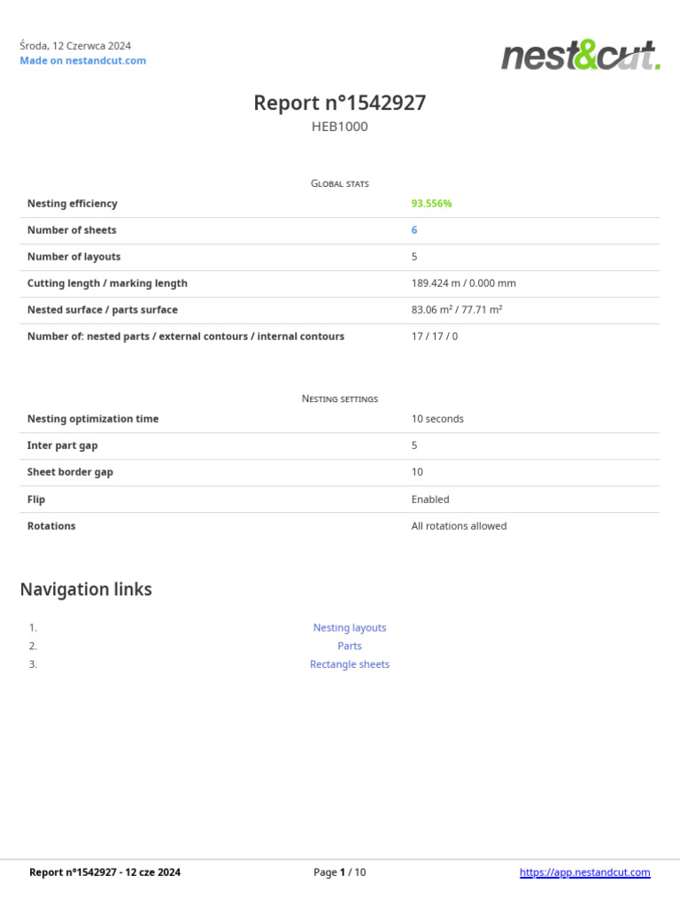 HEB1000_report | PDF | Length | Geometry