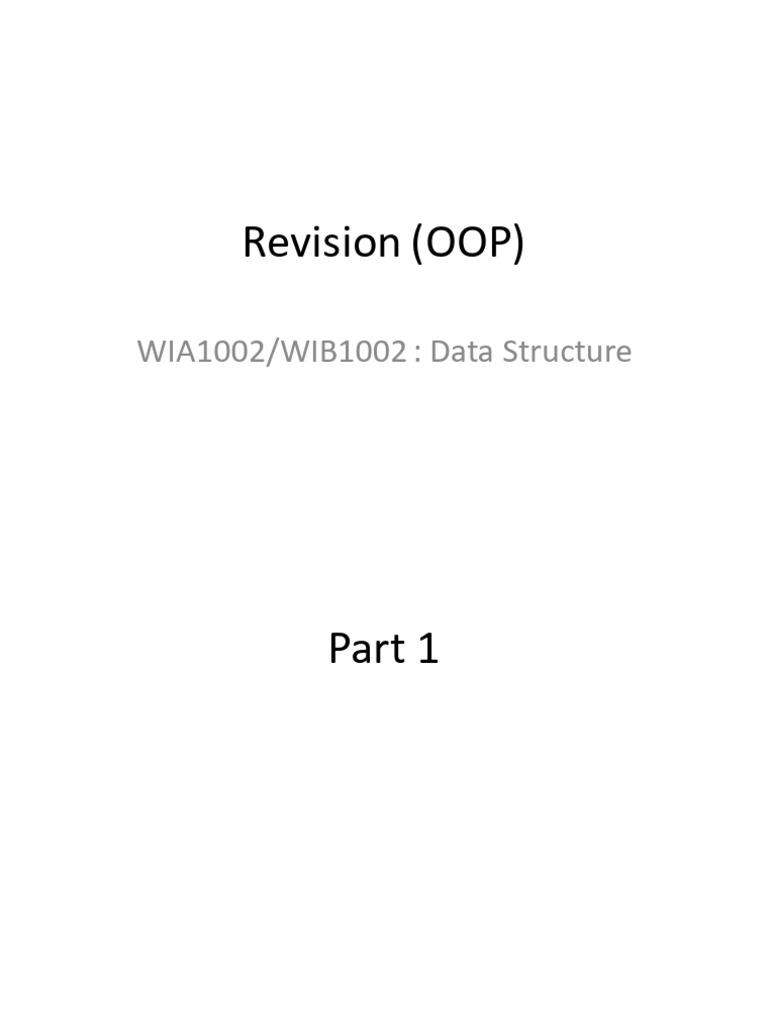 Revision Oop Pdf Class Computer Programming Method Computer Programming
