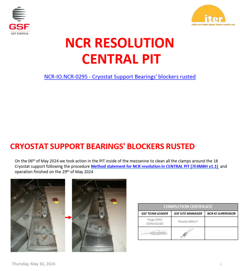 GSF - Completion of NCR Resolution 05.30.2024 | PDF