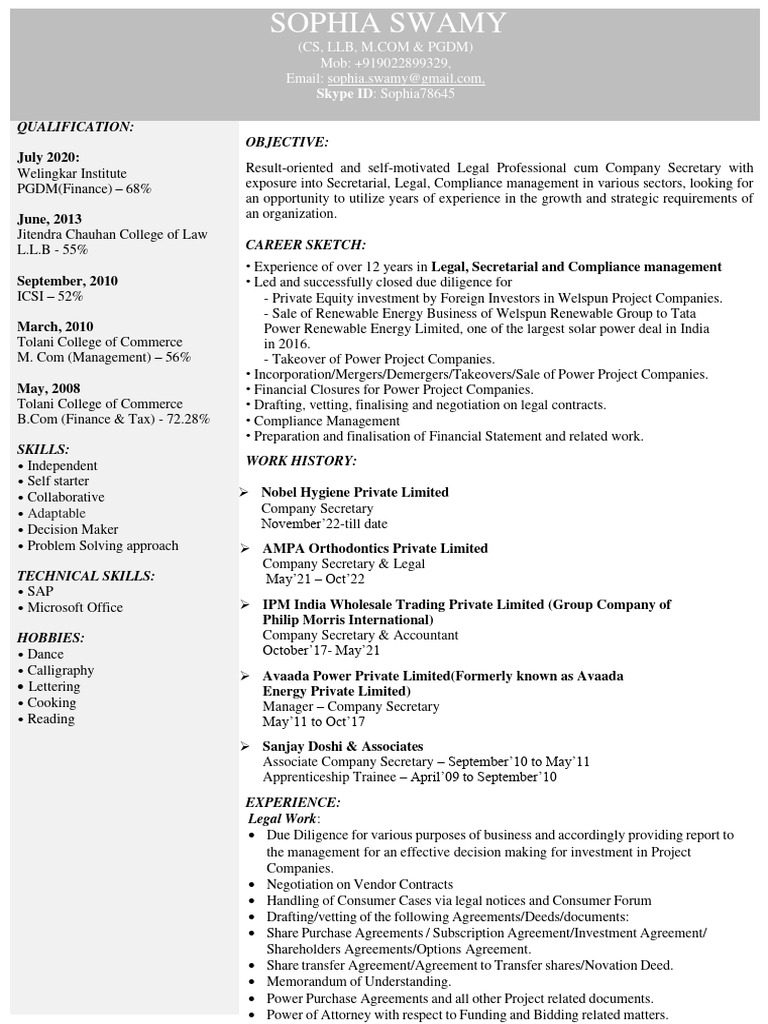 Naukri SOPHIASWAMY (13y 0m) | PDF | Regulatory Compliance | Business