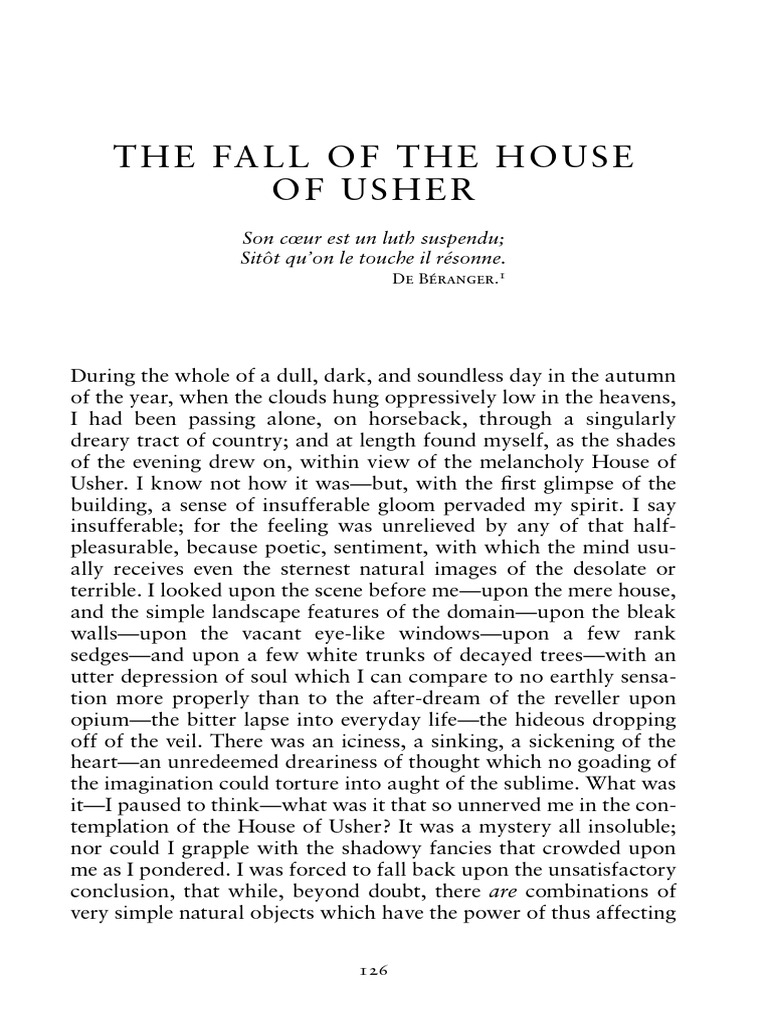 POE, Edgar Allan. The Fall of The House of Usher (1839) . | PDF