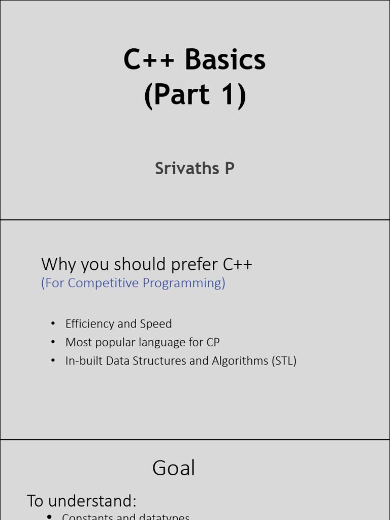 C++ Basics 1 | PDF | Boolean Data Type | C++