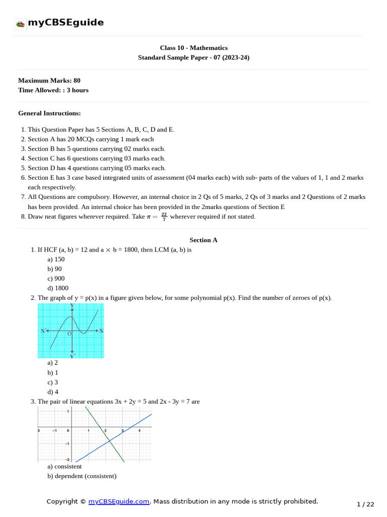 10_mathstandard23_24_sp07 | PDF | Angle | Circle
