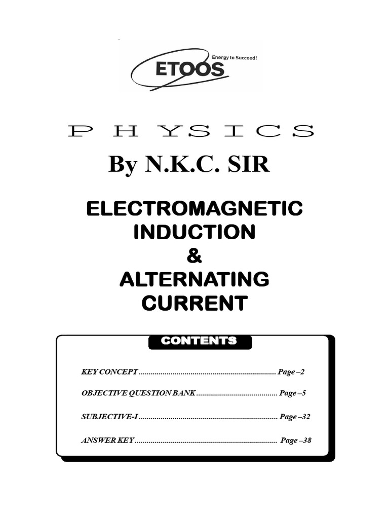 Electromagnetic Induction & Alternating Current | PDF | Electromagnetic Induction | Inductance