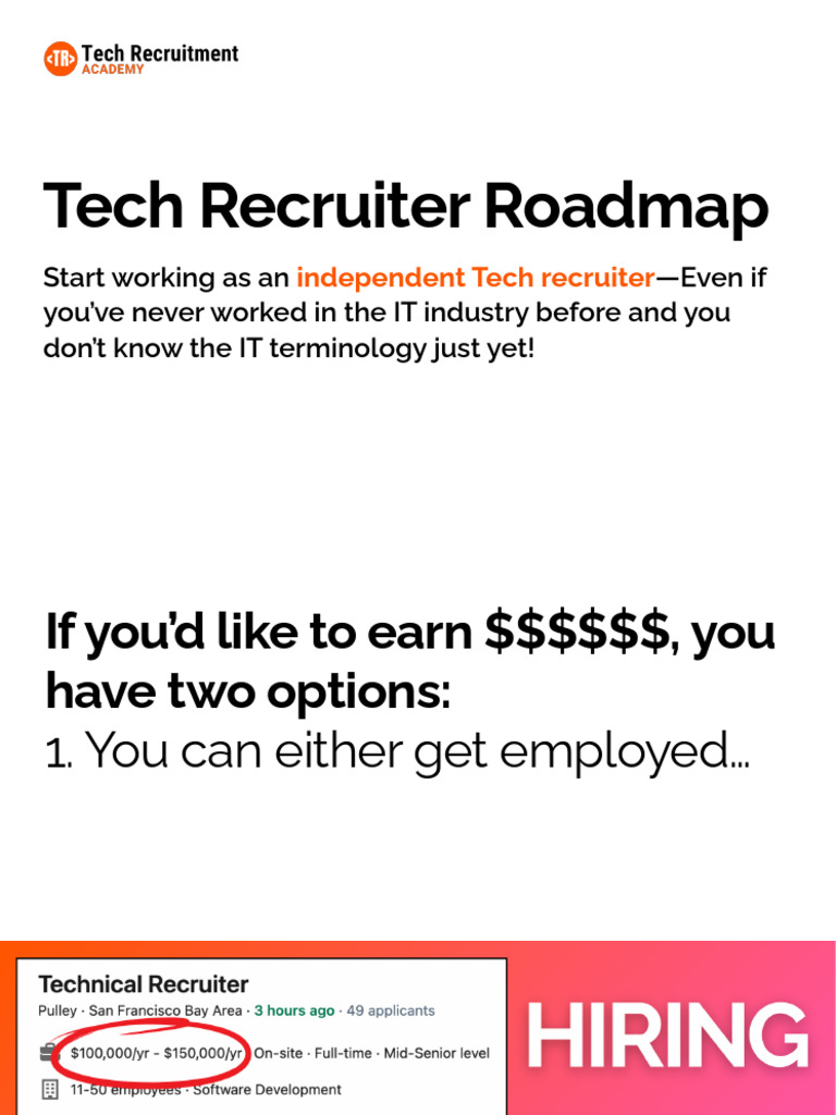 Tech Recruiter Program Info Roadmap | PDF | Recruitment | Artificial Intelligence