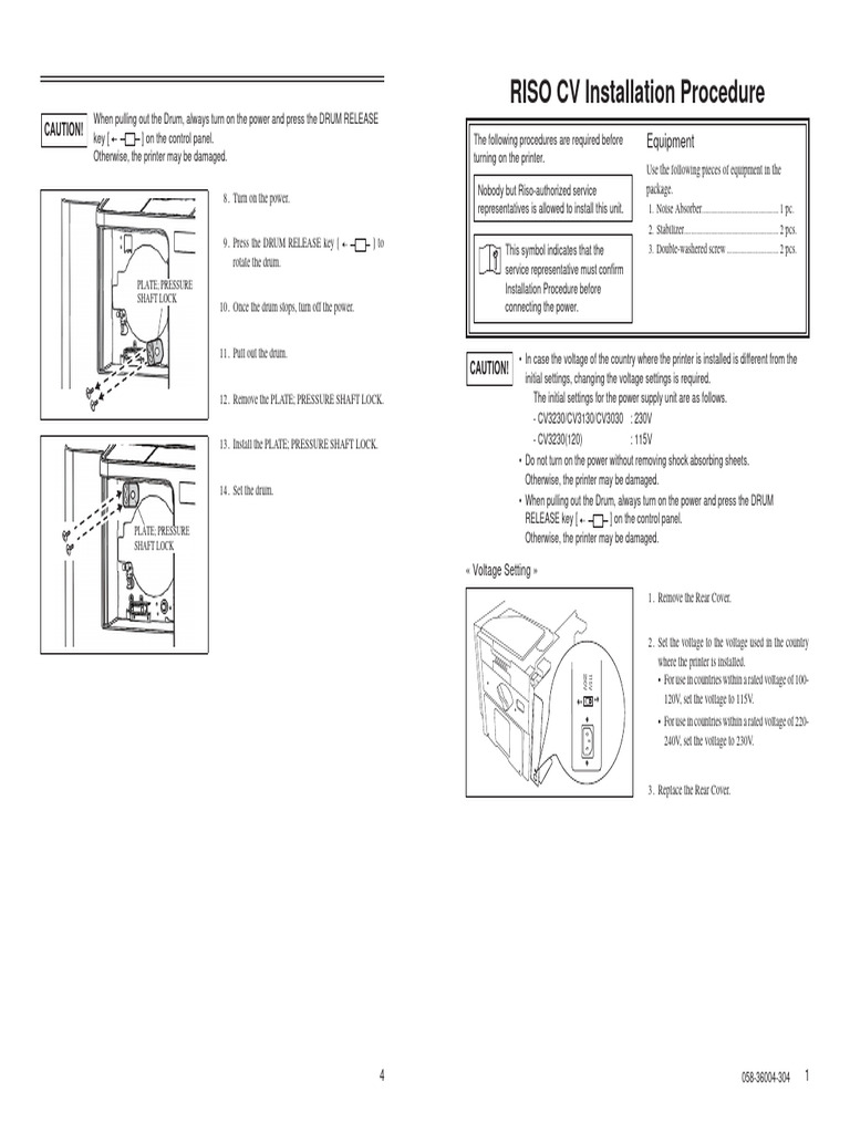CV Installation Procedure | PDF | Mains Electricity | Equipment