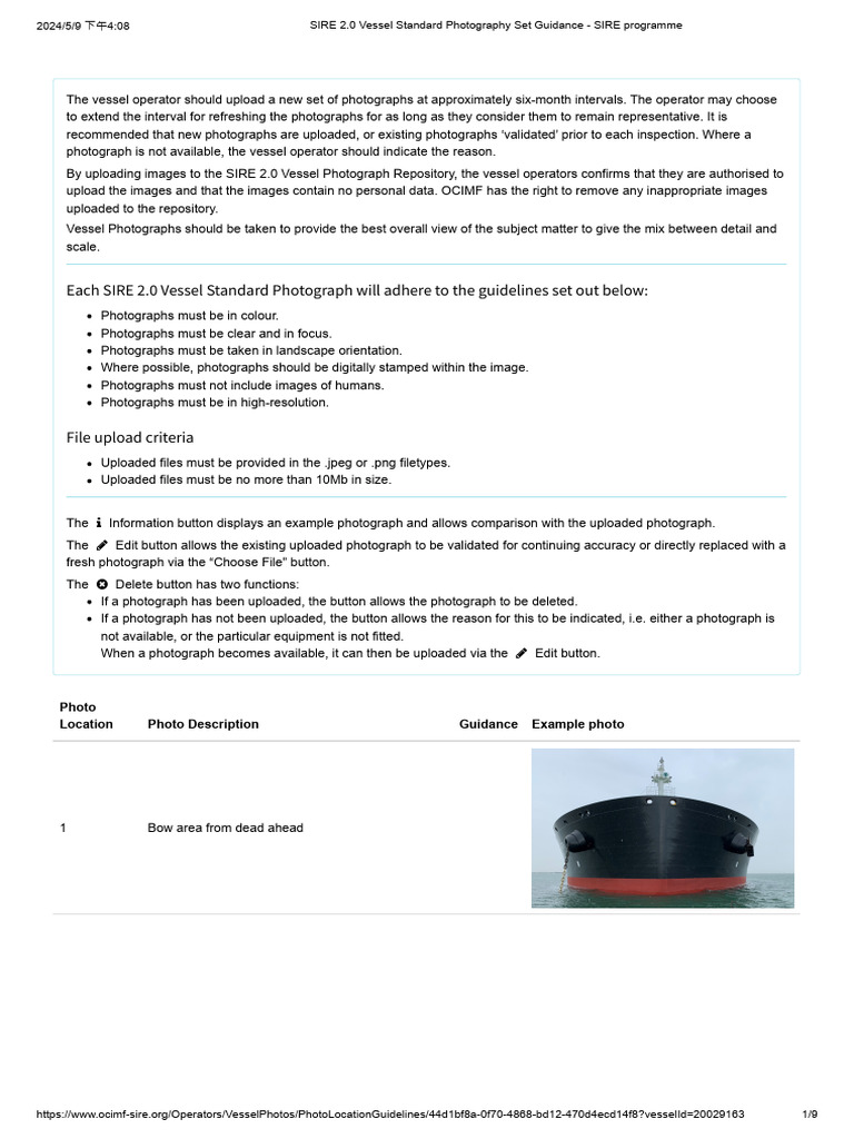 SIRE 2.0 Vessel Standard Photography Set Guidance - SIRE Programme ...