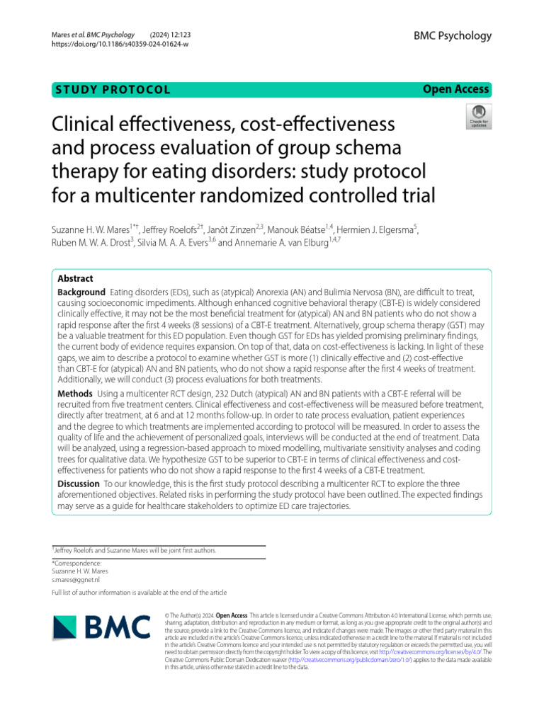 Clinical Effectiveness, Cost-Effectiveness and Process Evaluation of ...