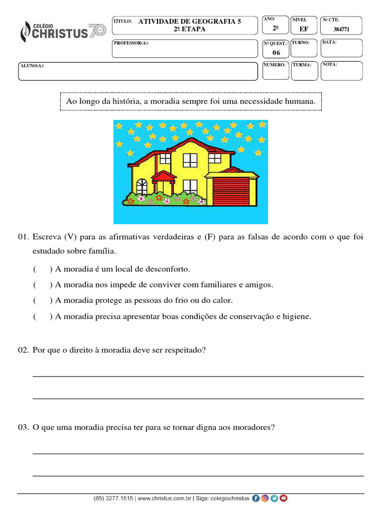 384771 - ATIVIDADE DE GEOGRAFIA- 2º ANO - 2ª ETAPA - 31.05 a 04.06.21 | PDF