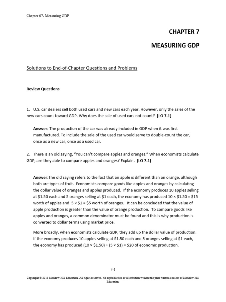 CH07 (1) | Download Free PDF | Gross Domestic Product | Consumption (Economics)