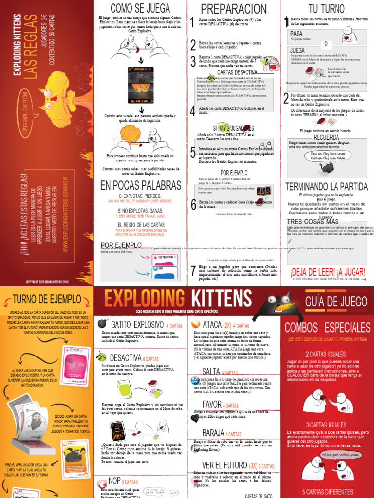 Regras - Exploding Kittens | PDF | Jugando a las cartas