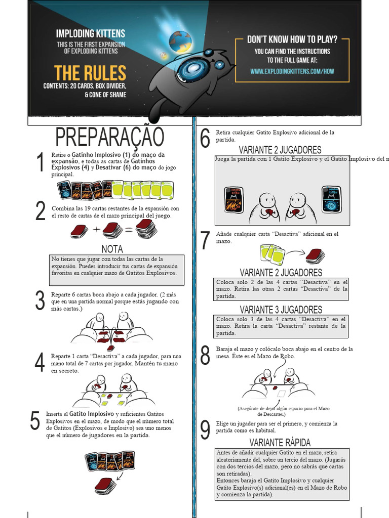 Regras - Imploding Kittens | PDF | Juego de azar