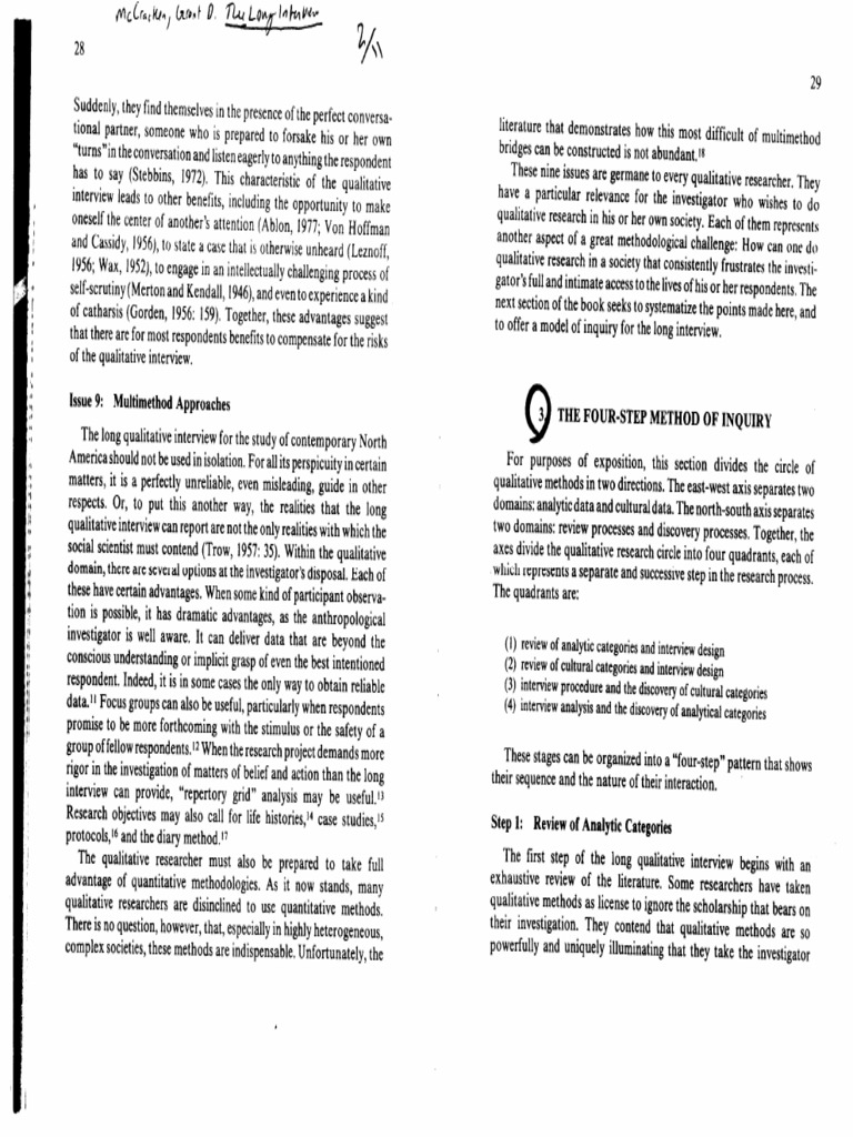 Four Step Method of Inquiry | PDF