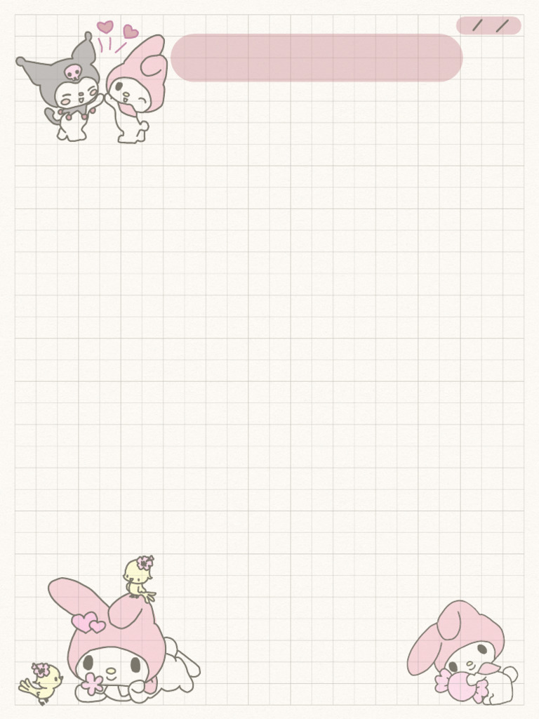 Sanrio Note Template | PDF