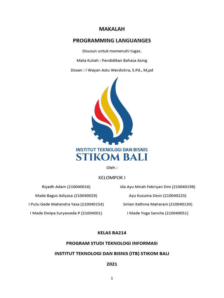 Pengertian Bahasa Pemrogramana | Download Free PDF | Java (Programming Language) | Java Script