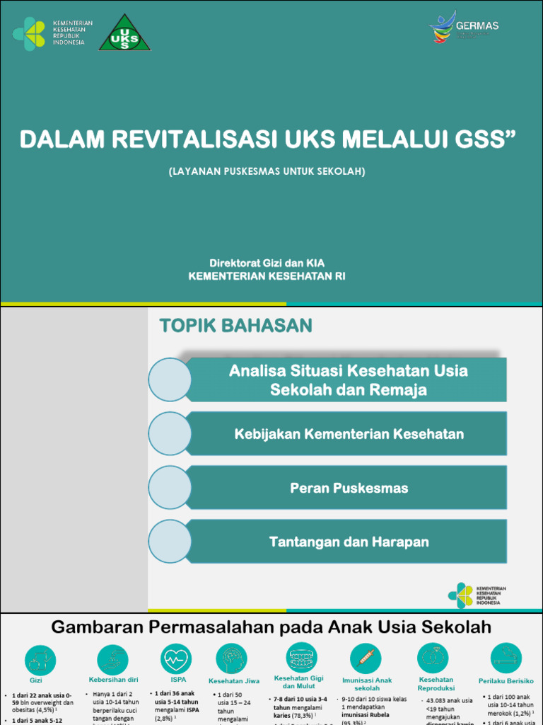 Peran Puskesmas Dalam Revitalisasi UKS Melalui GSS - 14 Mei 2024 | PDF