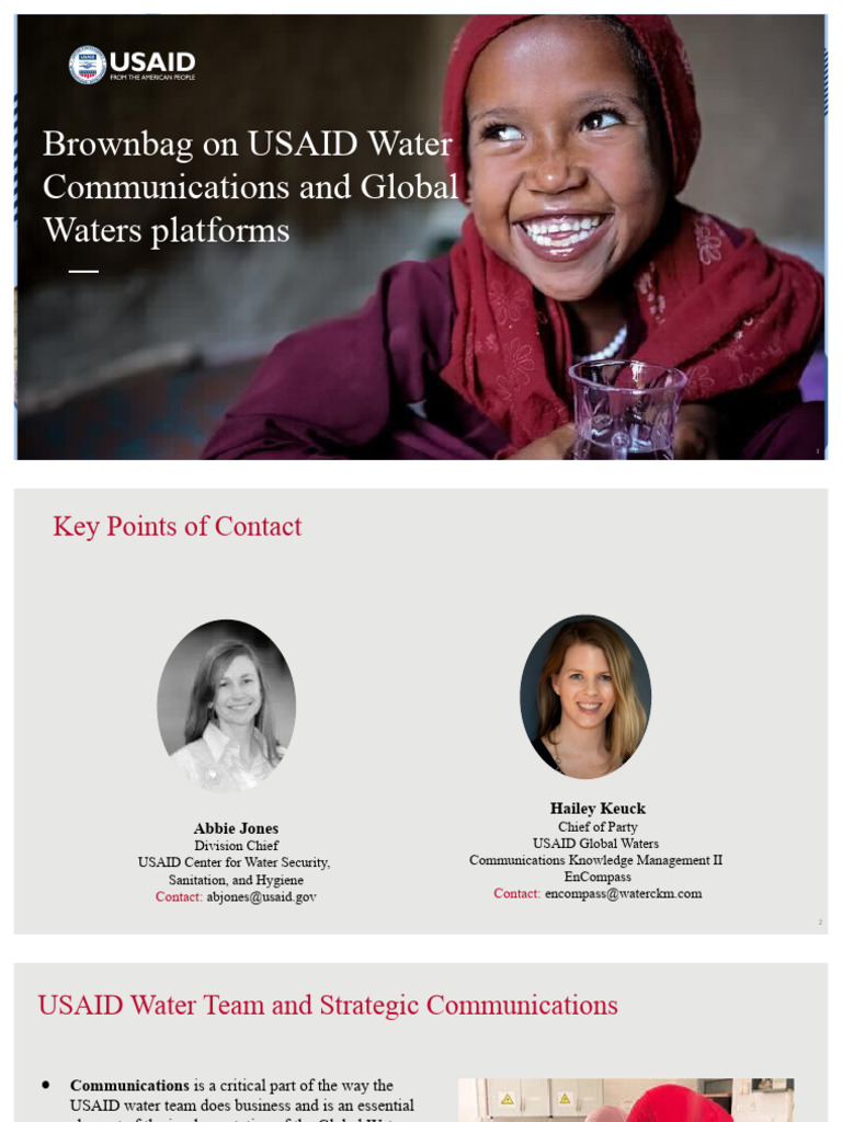 Brownbag On USAID Water Communications & Global Waters Platforms | PDF ...