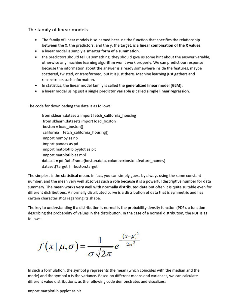 UNIT I Notes | PDF | Linear Regression | Ordinary Least Squares