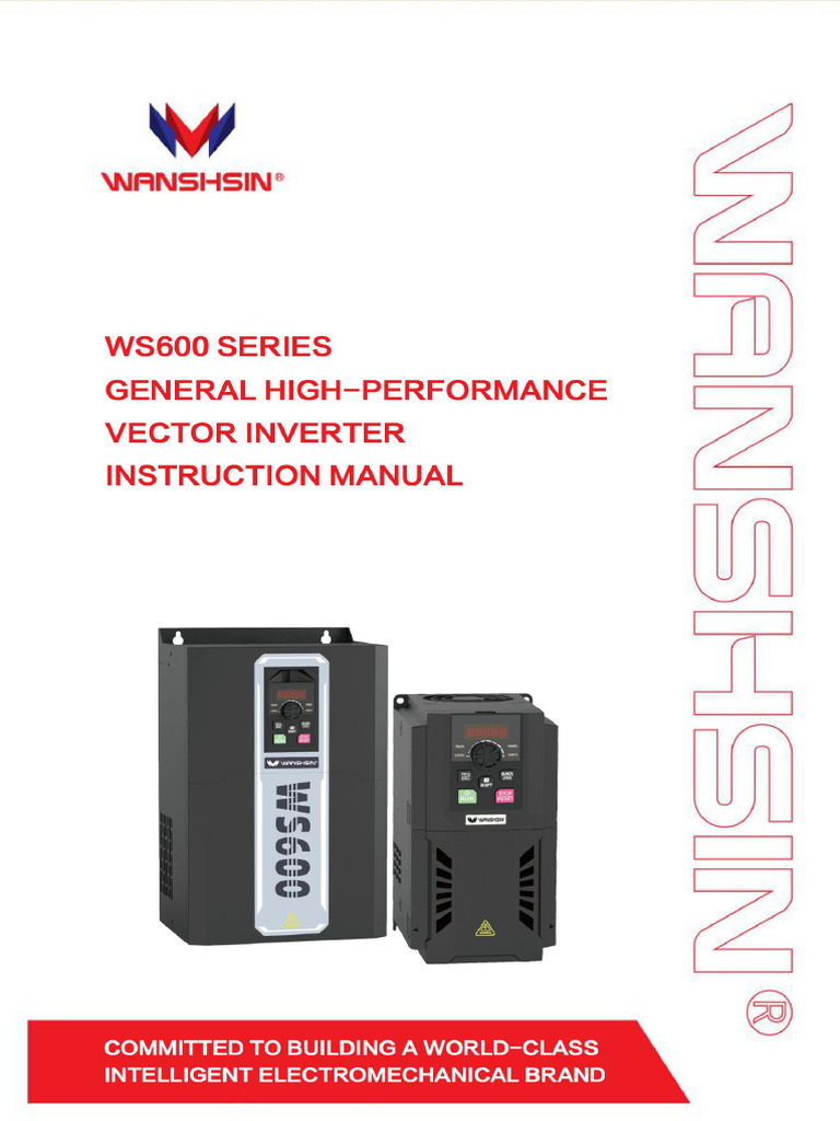 WANSHSIN WS600 Series Inverter Instruction Manual Updated 2024 | PDF ...