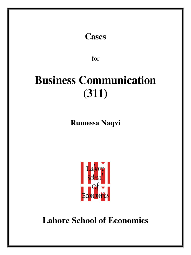 Business Communication (311) : Cases | PDF | Communication | Nonverbal ...