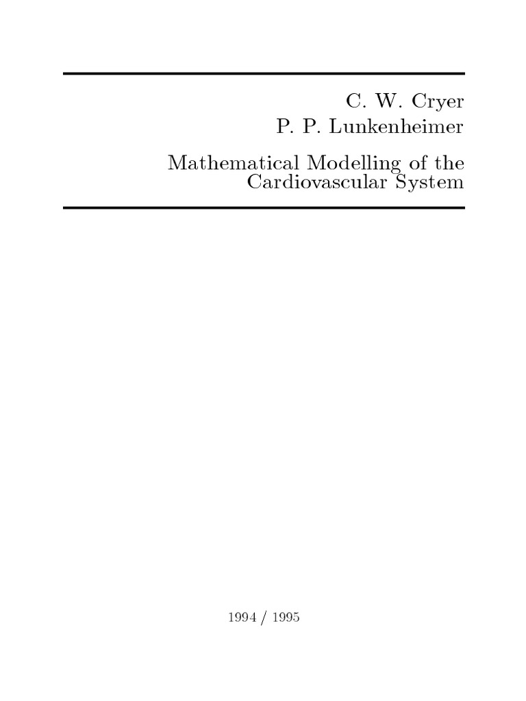 Mathematical Modelling of The Cardiovascular System | PDF | Heart Valve ...