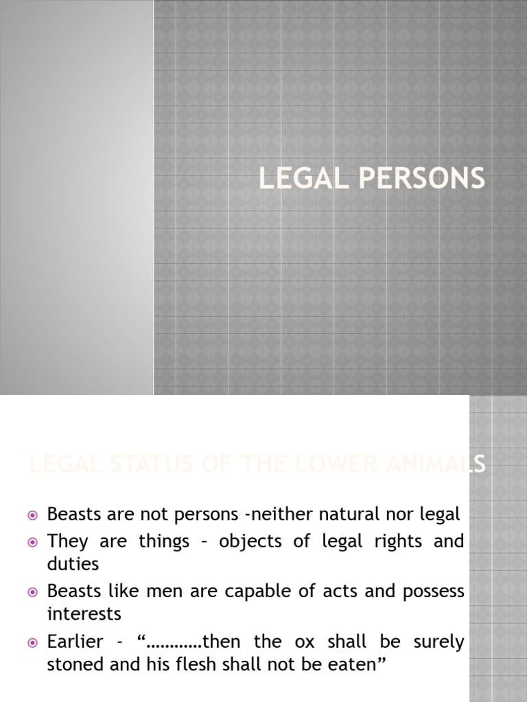 4 Legal Persons | PDF | Corporations | Common Law