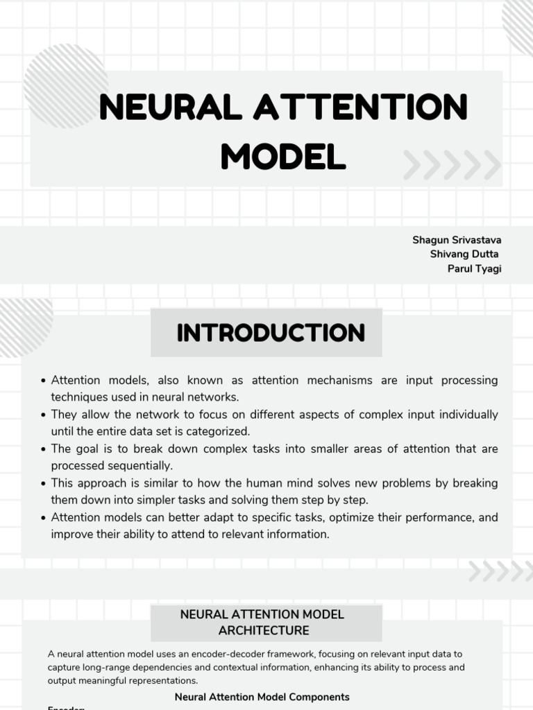 Presentation On Attention Model | PDF | Attention | Artificial Neural Network