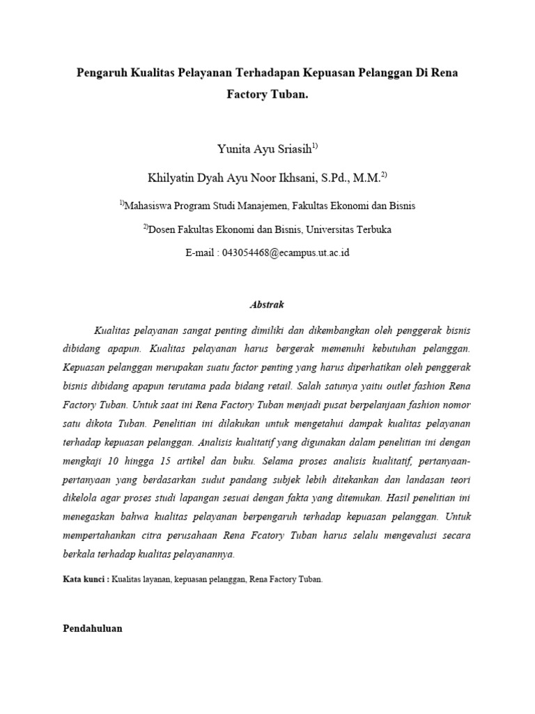 Karya Ilmiah Yunita Ayu (REVISI 13 JUNI) | PDF