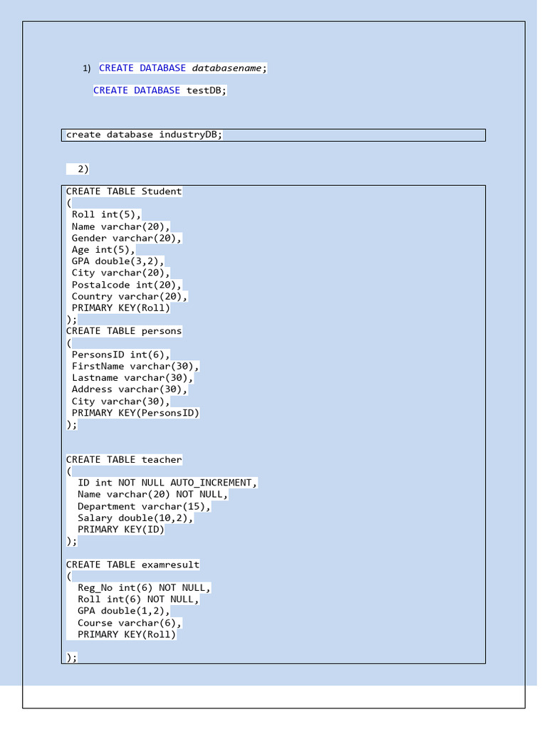 Database SQL Query | PDF | Information Technology Management | Data