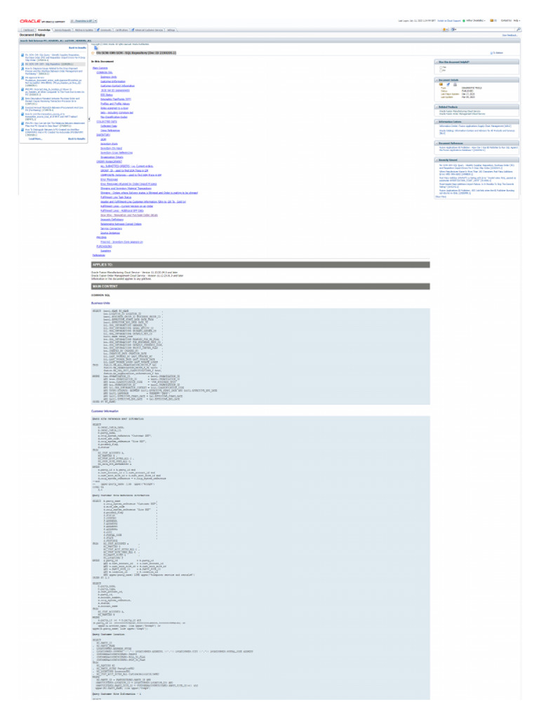 Fa Scm Om Scm - SQL Repository | PDF