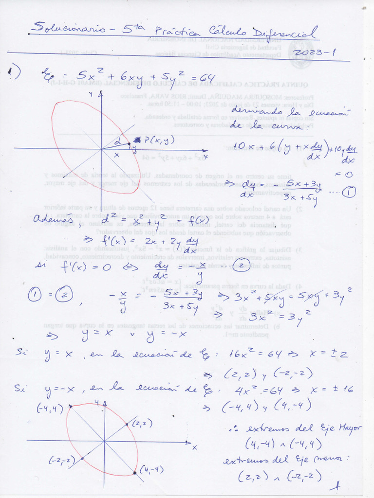 Solucionario 5ta PC 2023-1 | PDF