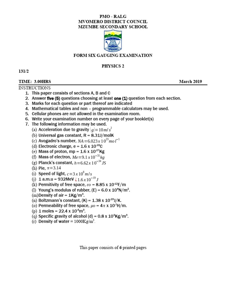 Phy-131.2 F6 MZUMBE | PDF | Radioactive Decay | Elasticity (Physics)