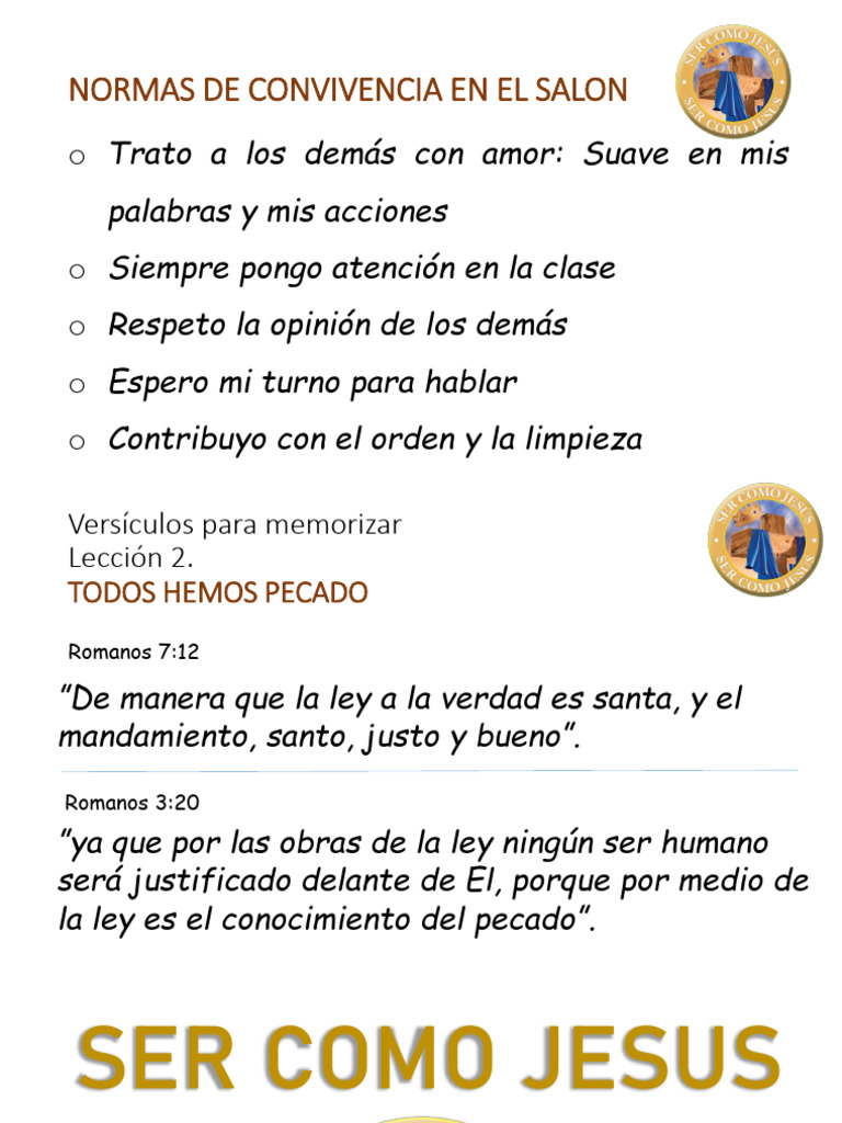 Letrero verso leccion 1 Ser como Jesus | PDF