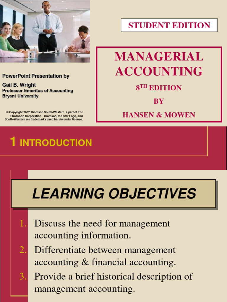 Chapter 1 Introduction To Managerial Accounting | Download Free PDF | Management Accounting ...