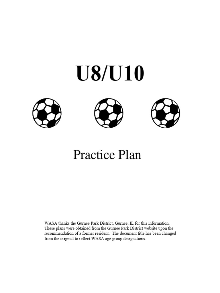 U8 U10 Practice Plans | PDF | Sports | Team Sports